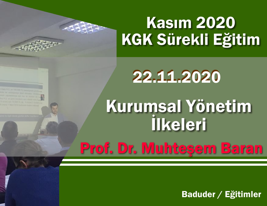 Kurumsal Yönetim İlkeleri - Bağımsız Denetim Uzmanları Derneği - Baduder Kurumsal Yönetim İlkeleri - Bağımsız Denetim Uzmanları Derneği - Baduder